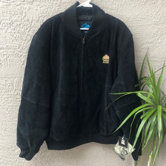 Tri-Mountain | Jackets & Coats | Rare Nwt Vintage Trump Plaza Suede ...